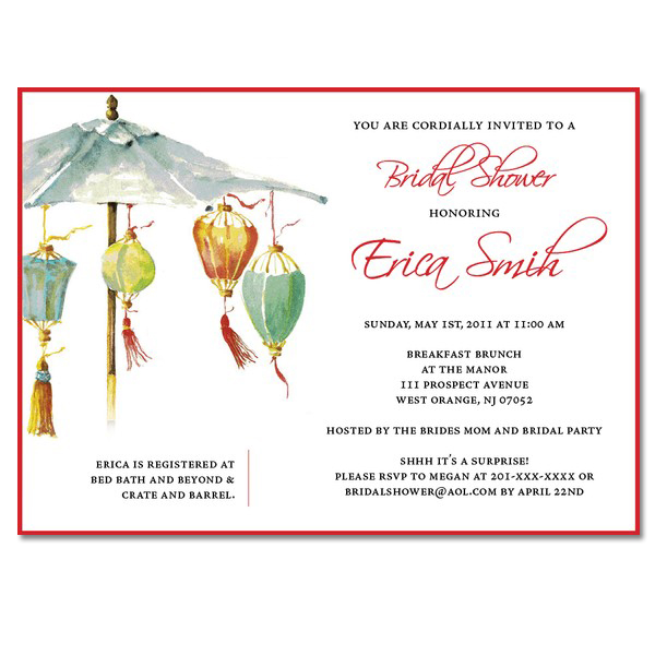 Lantern Themed Custom Invitation on Luulla